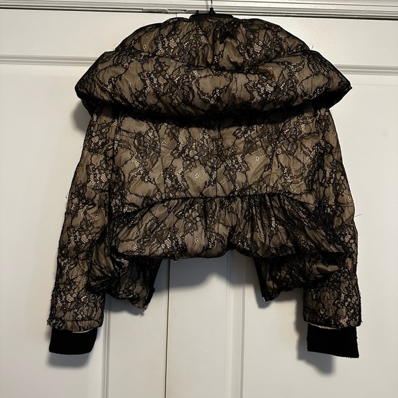 bebe | Jackets & Coats | Bebe Lace Puffer Sz M | Poshmark